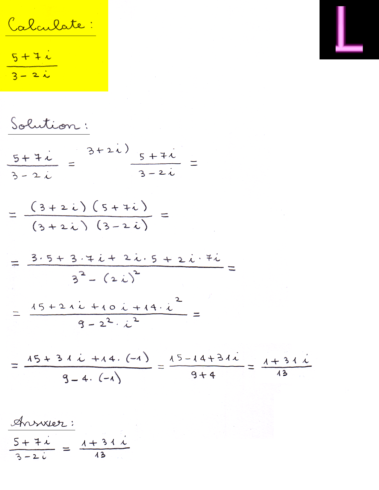 Complex Numbers problem And Solution LUNLUN COM