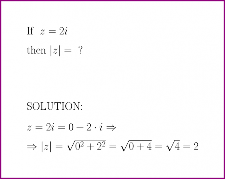 Calculate the modulus of a complex number (problem with solution) – article 1816 – LUNLUN.COM