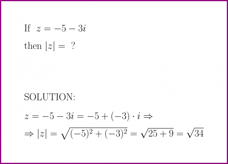 Calculate the modulus of a complex number (problem with solution) – article 1822 – LUNLUN.COM