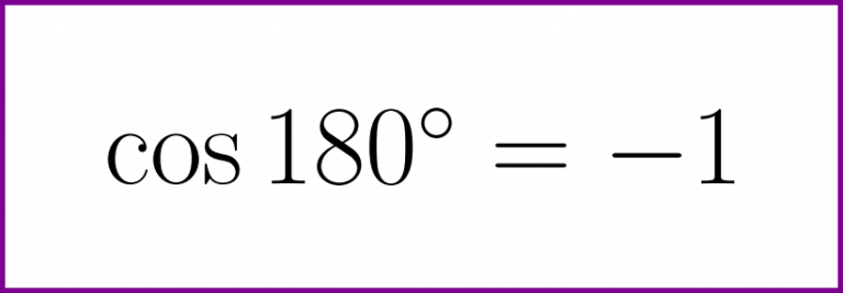 [Solved] What is the exact value of cosine of 180 degrees? (cos 180 ...