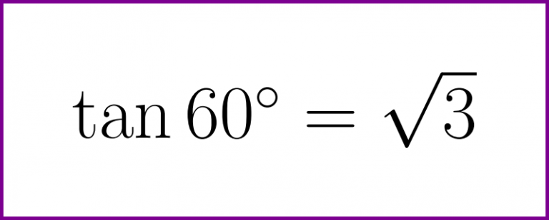 Exact value of tangent of 60 degrees – LUNLUN.COM